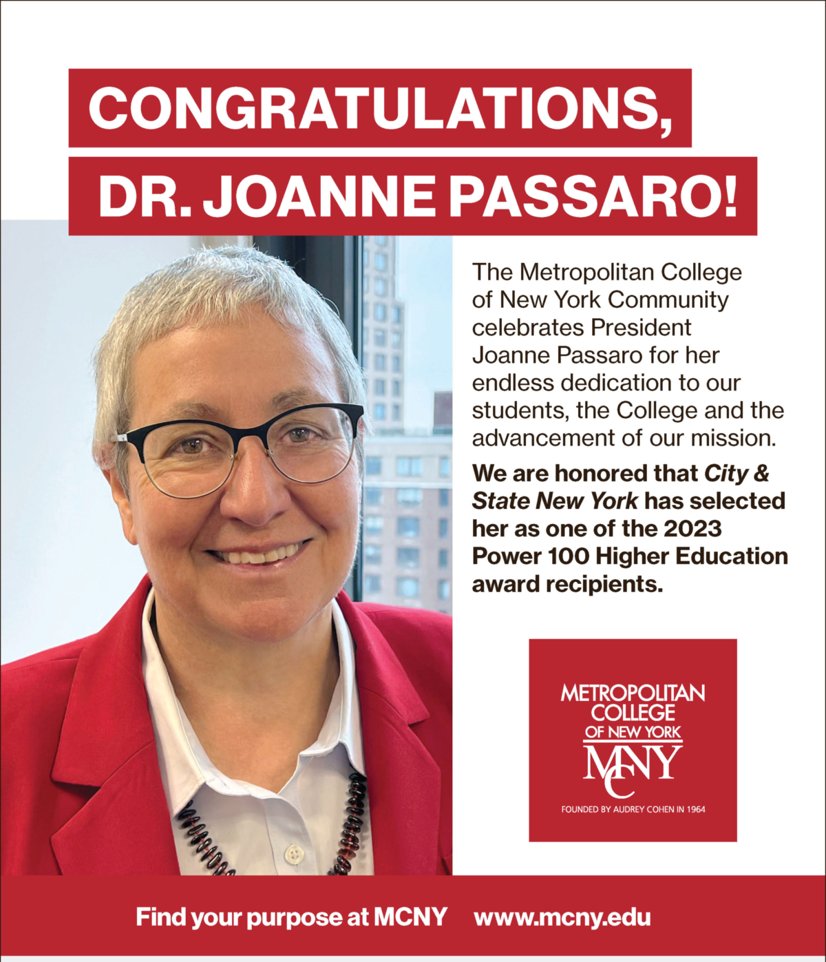 President Passaro Named to City & State NY 2023 Higher Education Power ...